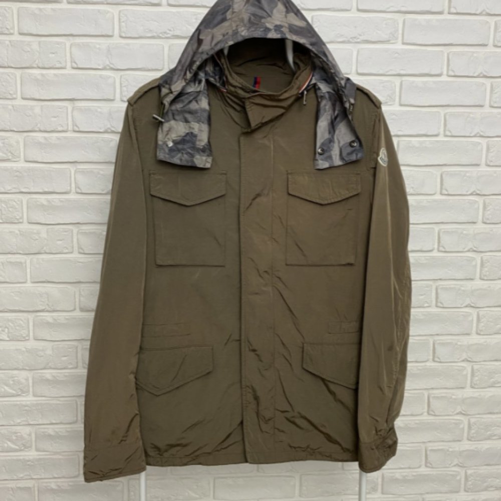 Moncler Mathieu Field Jacket Olive Green Size 3 - Gem